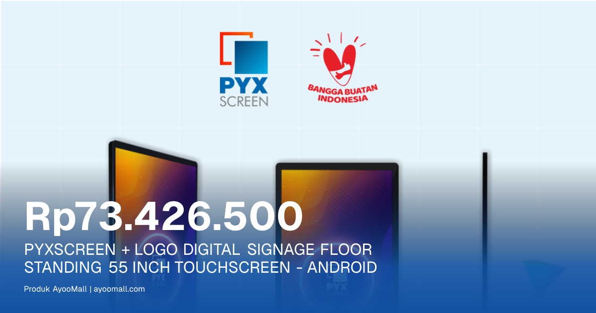 PYXSCREEN + LOGO DIGITAL SIGNAGE FLOOR STANDING 55 INCH TOUCHSCREEN ...